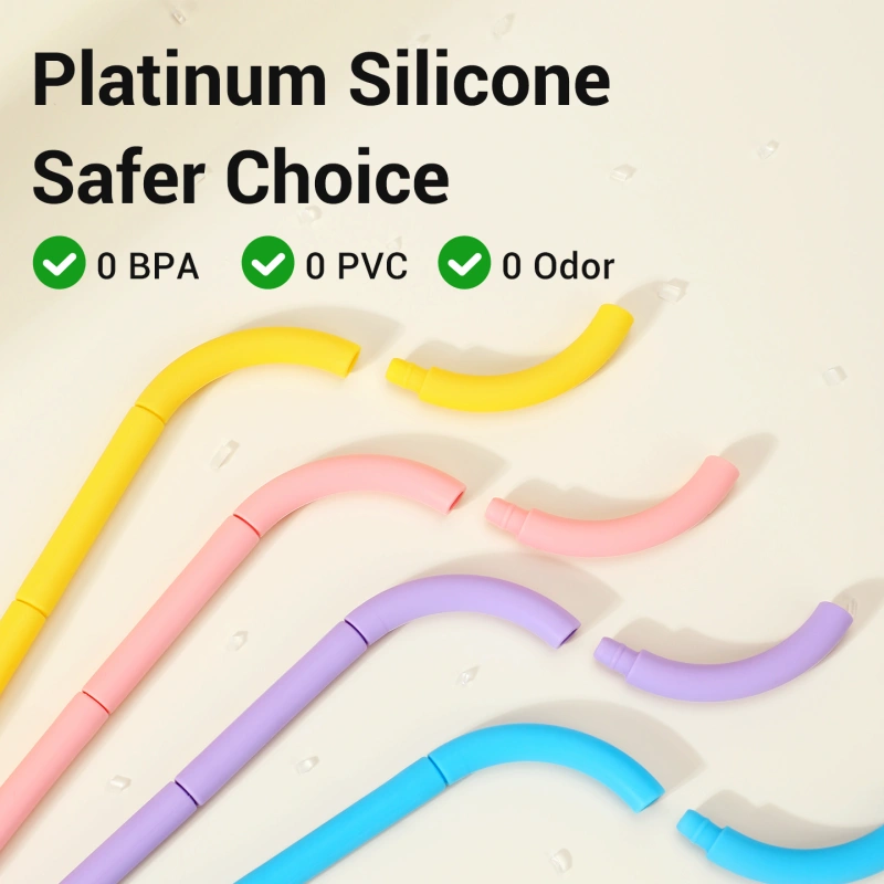 2-in-1 Silicone Straw & Connectable Toy for Kids | Reusable & Safe