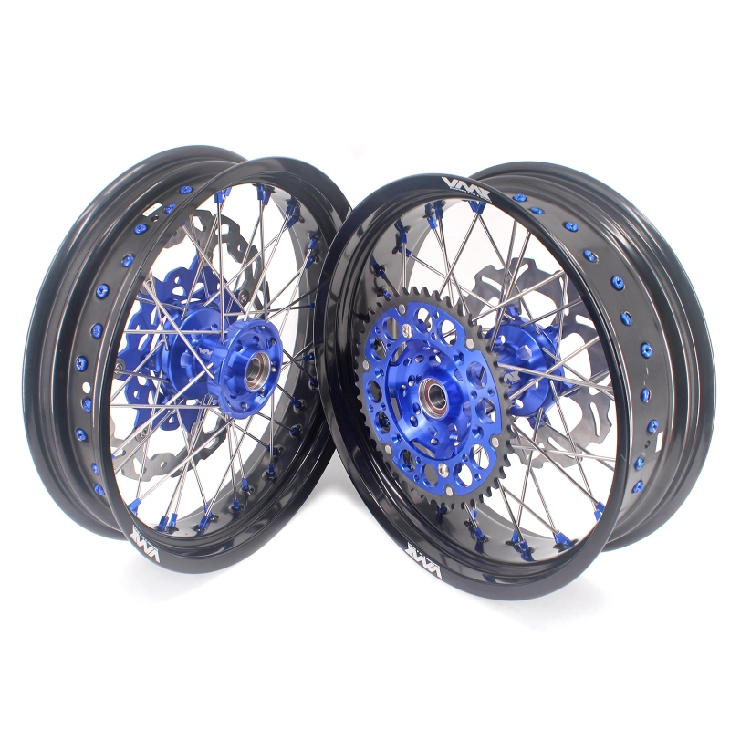 VMX Complete Supermoto Wheel Fit YAMAHA YZ250F/450F YZ125/250 Blue ...