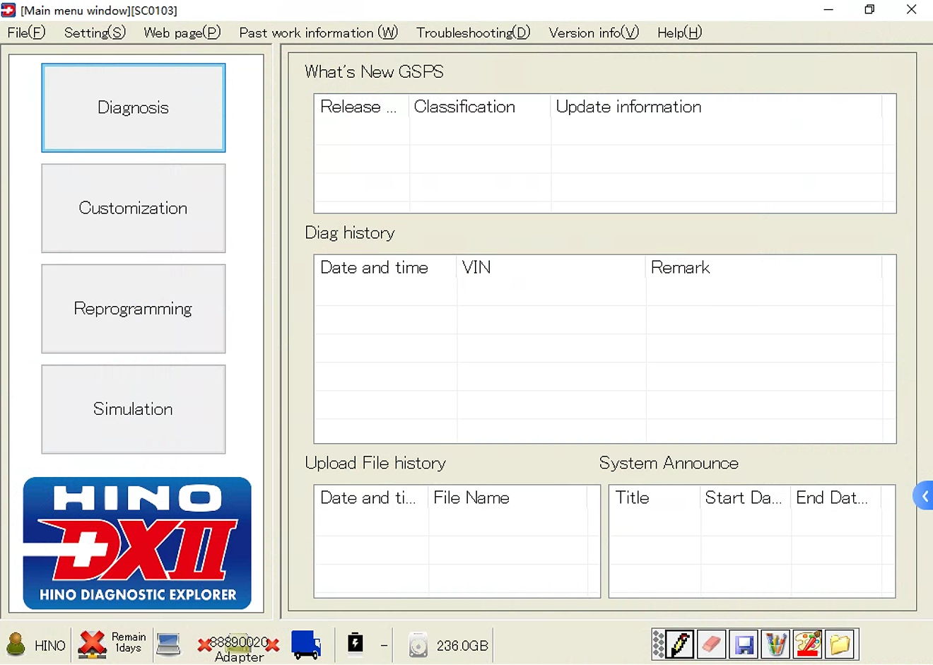 Diagnostic programming software for HINO Kobelco Engine failure ...
