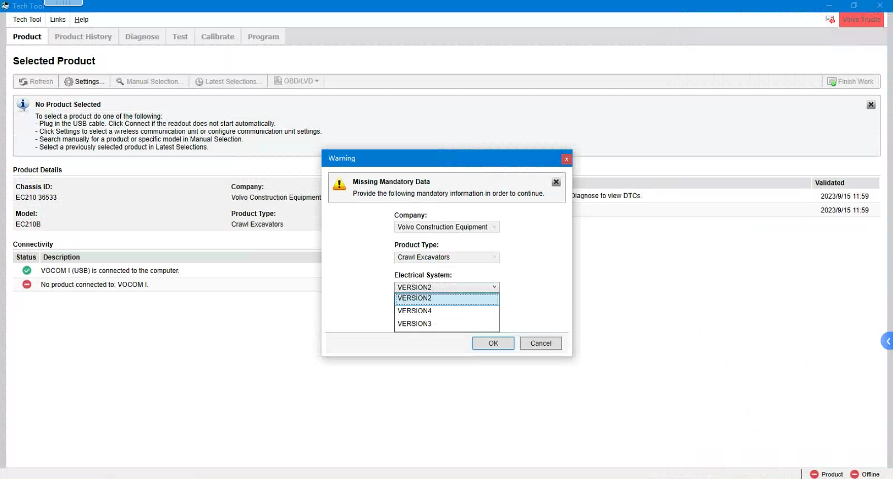 88894000 V2.8 vodia V5.2.50 For Volvo Communication Unit Vocom II ...