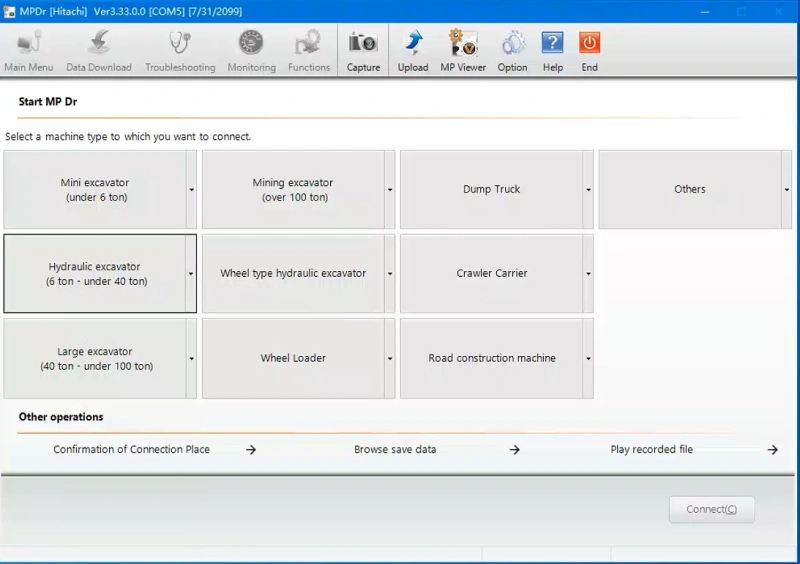 Hitachi Software For Hitachi MPDR3.9 For Hitachi EX ZAX 60 70 120 200 ...