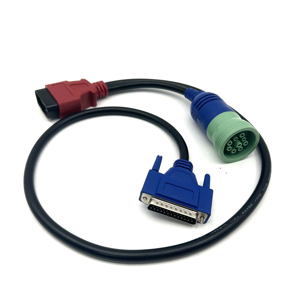 9 Pin + OBD Cable for New Holland CNH DPA5 Electronic Service Tools ...