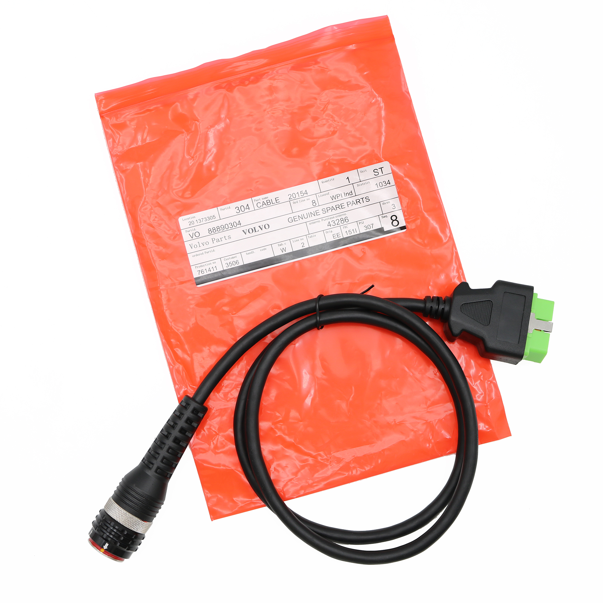 88890304 16 pin OBD Aviation plug test wire harness interface main test ...