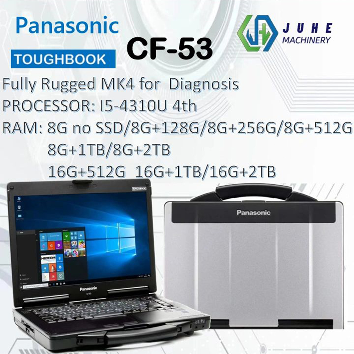 Used Panasonic Toughbook CF53 Laptop i5 16GB RAM 1TB SSD
