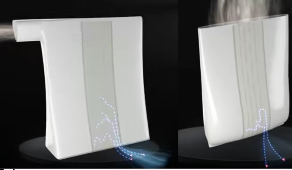 FFS bag, PE valve bag, Labyrinth air exhaust bag, the air is exhausted ...