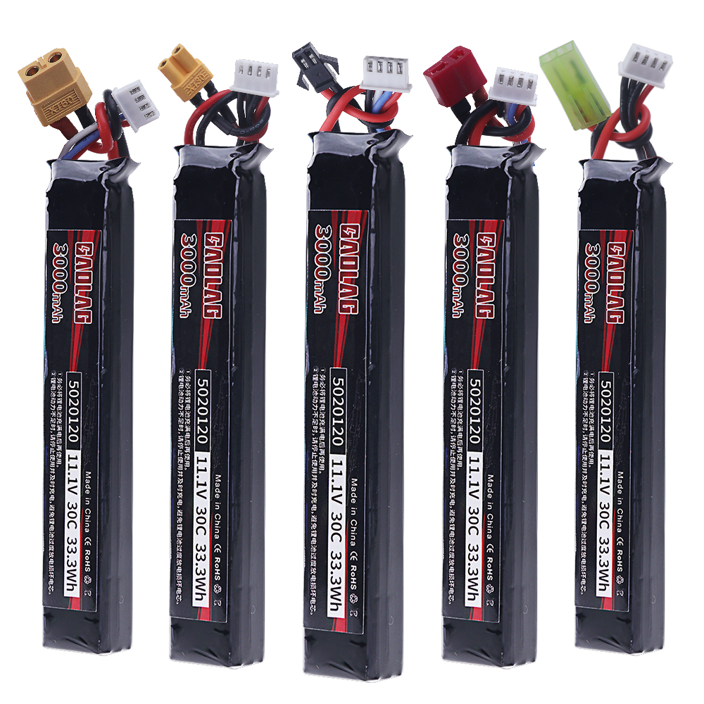 Original RC Water Gun Airsoft LiPo battery 11.1V 3S 3000mAh 30C 5020120 ...