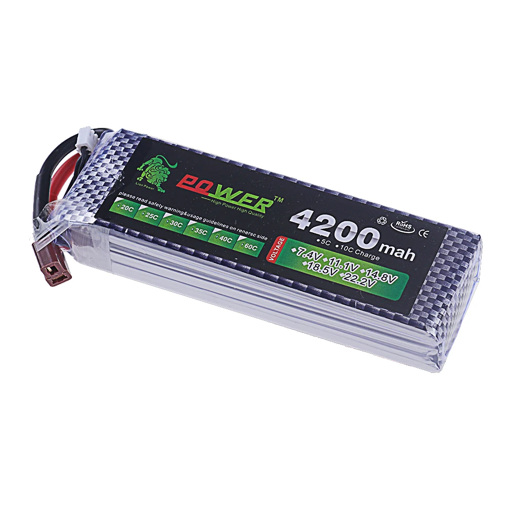 3S 11.1V Lipo Battery for 4200mAh 40C~60C with XT60 DEANS T XT30 JST Plug for RC Airplane ...