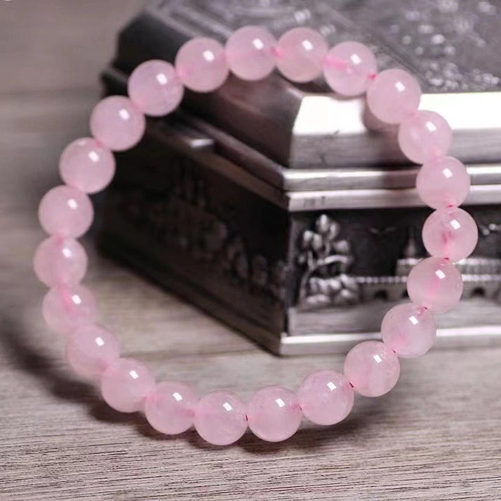 A233 高品質ローズクォーツブレスレットス 6MM 8MM10MM 12MM 1本売り,手芸、ハンドクラフト