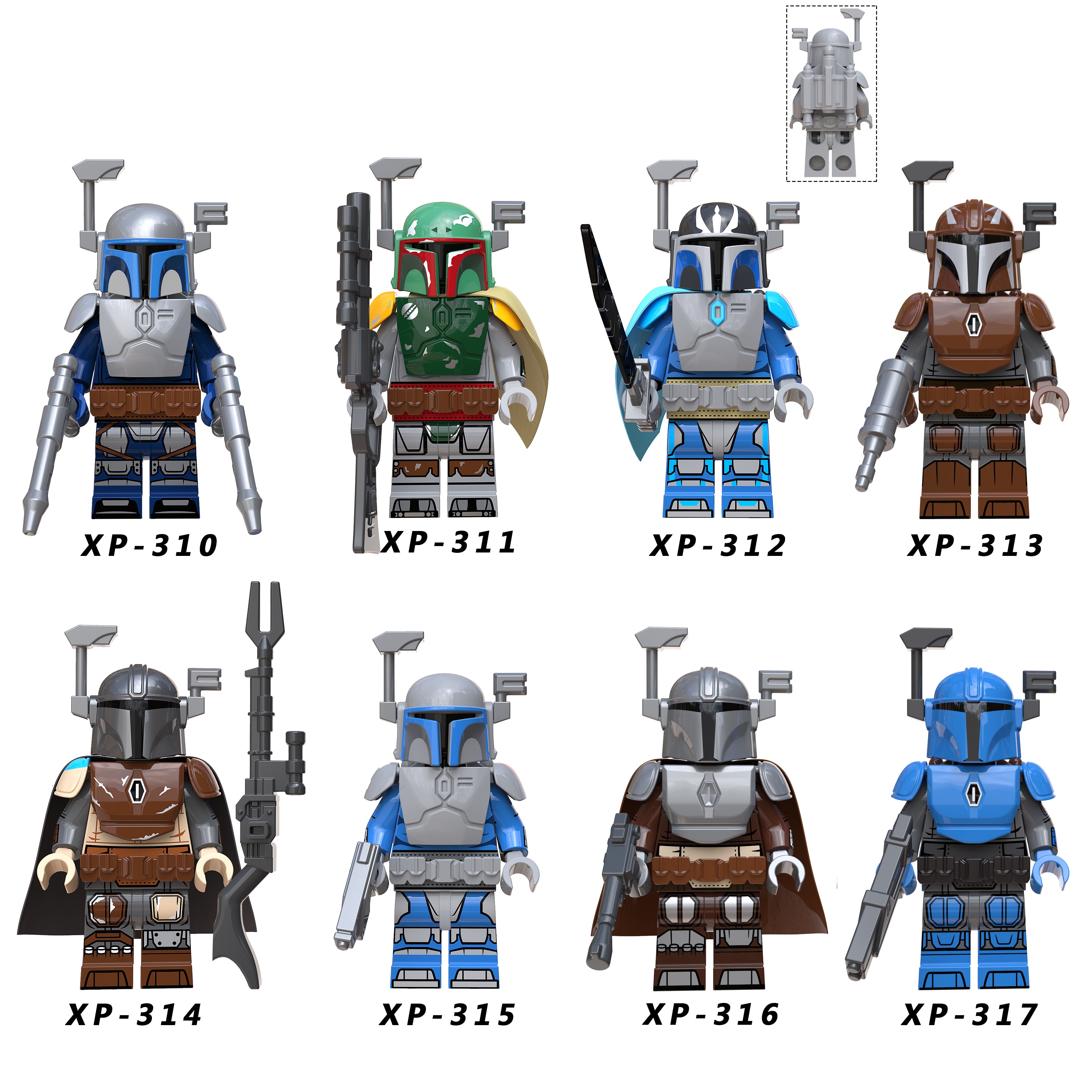KT1041 Star Wars The Mandalorian Jango Fett Boba Figures Juguetes Child ...