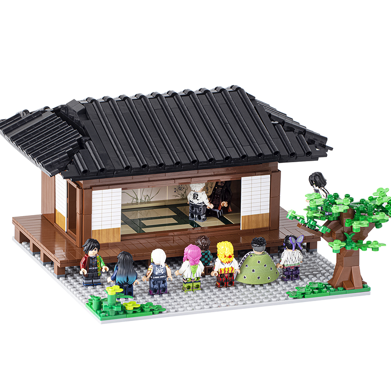 MOC1041-A Anime Demon Slayeres Butterfly Mansion Scene MOC Building ...