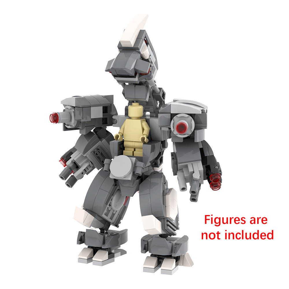 MOC1103 Rhinoceros Mecha 319 Pcs Bricks Robot Cartoon Movie Creative ...