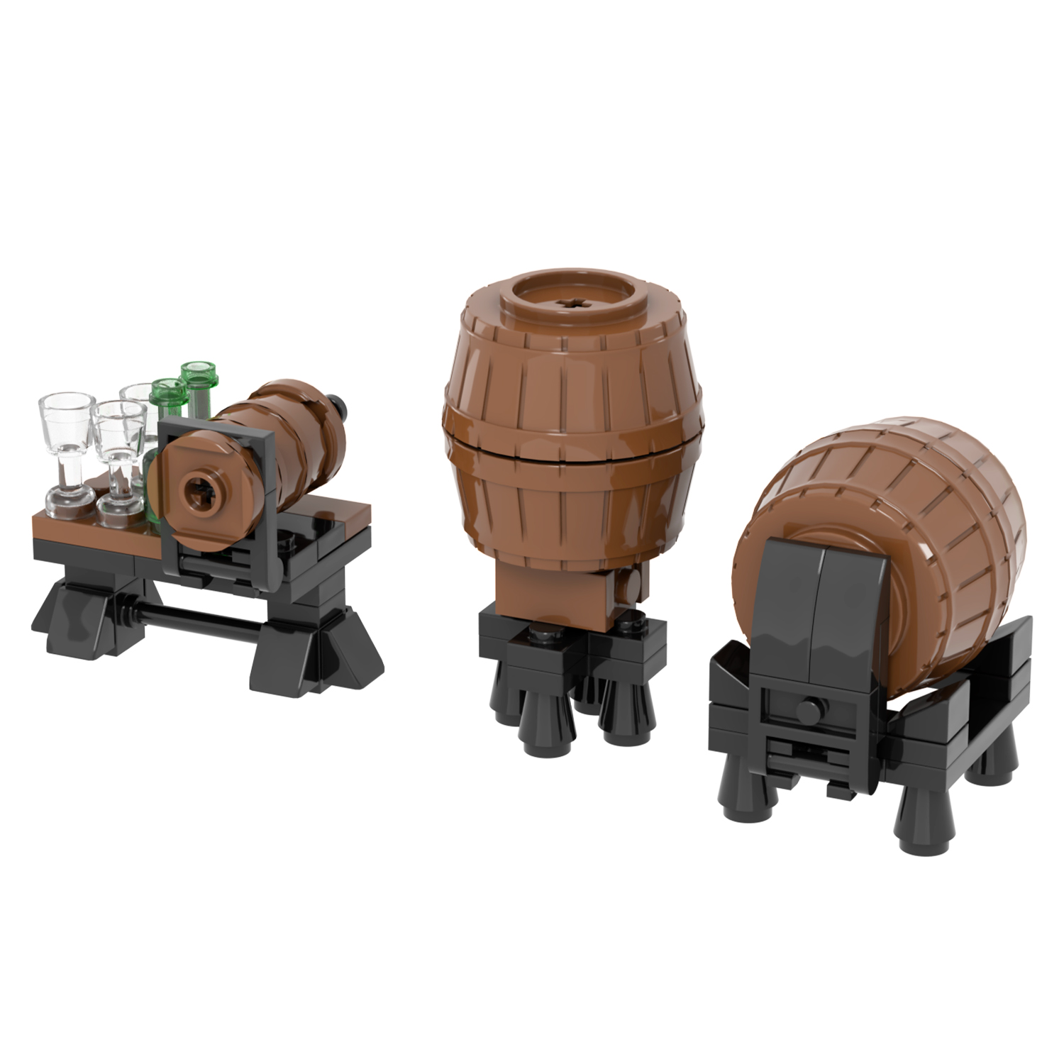 MOC5031 Lego Medieval wars weapon alcohol barrel wine cask military ...