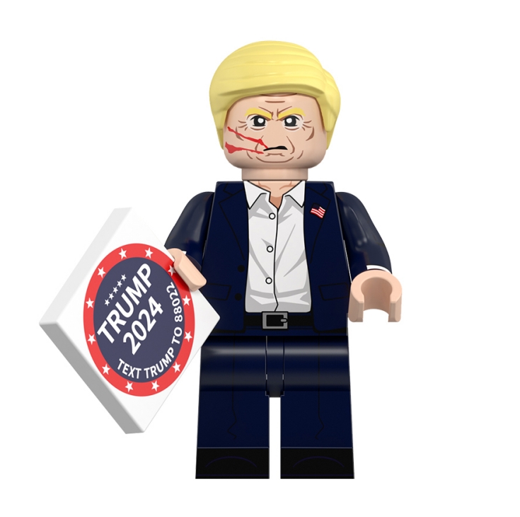 MG0212 Donald Trump Mini Figures Educational Action Model DIY Building ...