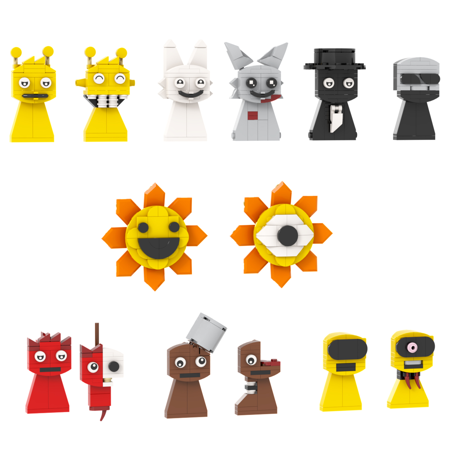 MOC Bricks Games MOC1587 517PCS Sprunki Character Mini Diy Building ...