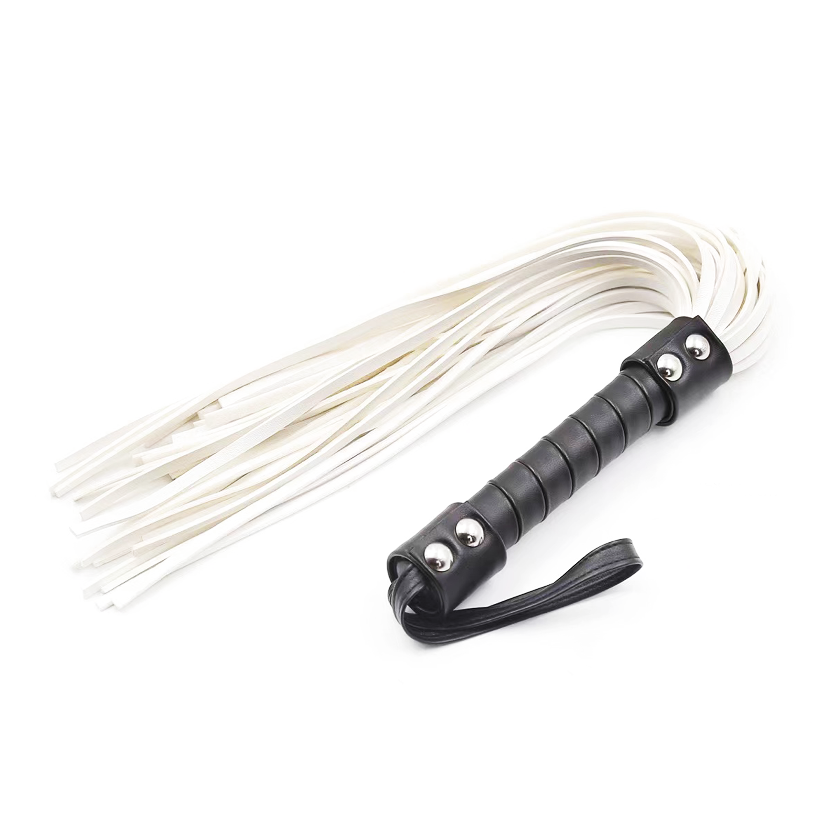 White Faux Leather Flogger