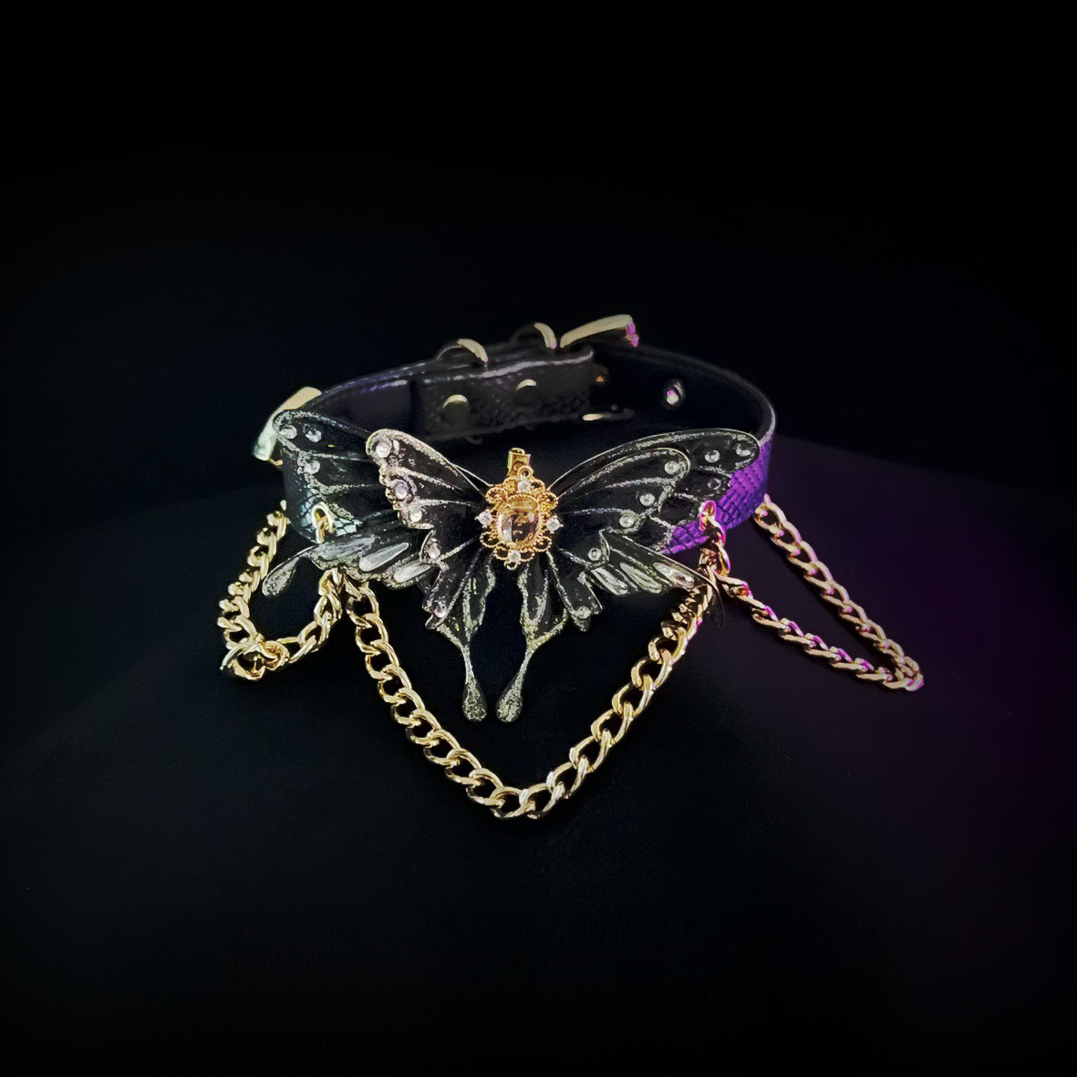 Obsidian Butterfly Collar
