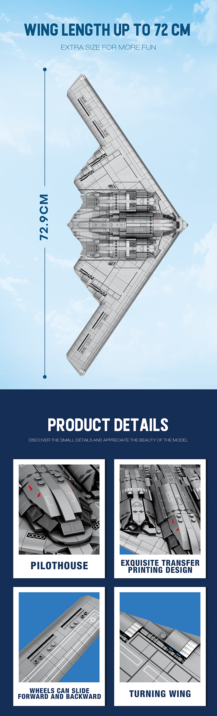 Reobrix 33038 B2 Bomber LEGO Stealth Set