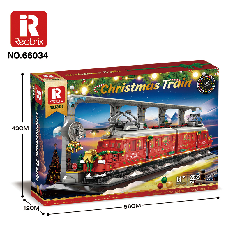 Reobrix 66034 Christmas Train Block Set