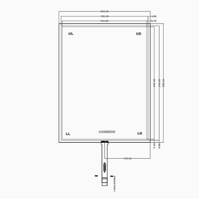 STOUCH 12.1 inch 5-wire resistive touch screen