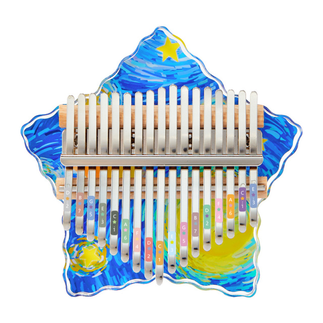 Huashu 17/21 Keys Acrylic Kalimba - Van Gogh