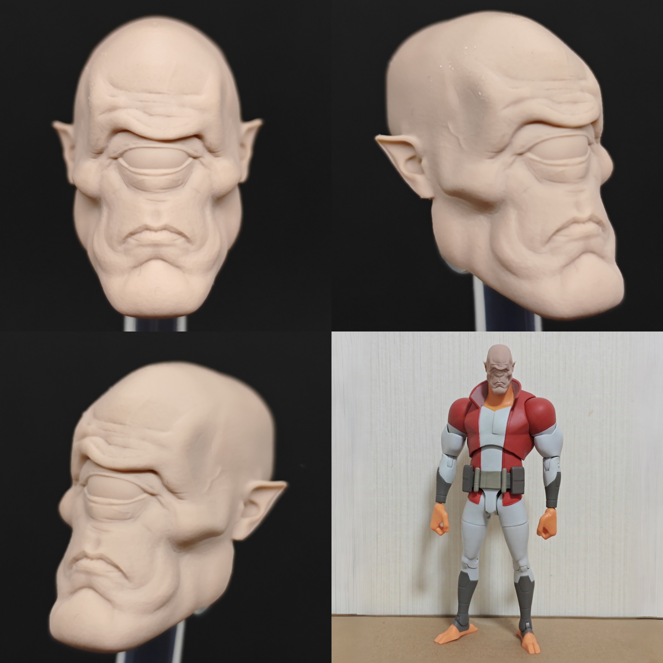 Invincible Allen V1 unpainted headsculpt BM23529,unpainted headsculpt