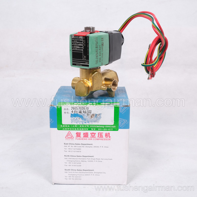 2605703670=711823E1-91B192 Fusheng genuine screw compressor parts 4-way ...