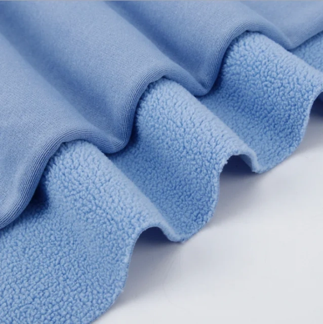 eco friendly polar fleece fabric one side anti pilling both sides brushed 100 polyester fabric
