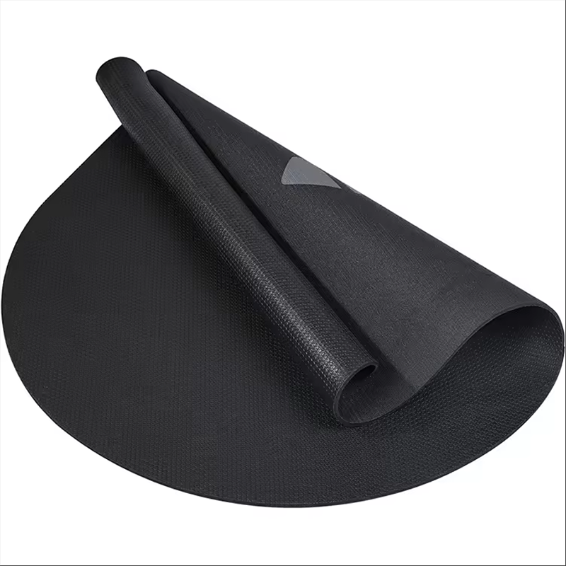 Professional 7mm thick non slip high density pvc black skipping mat ...