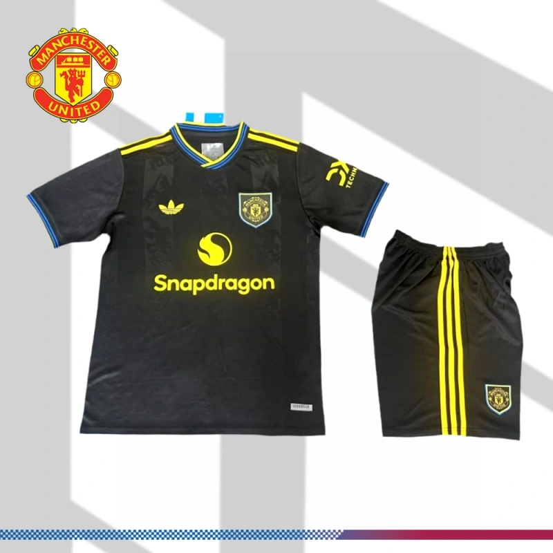 2025/2026 Manchester United Second Away Kids Kit (Kids Kit)