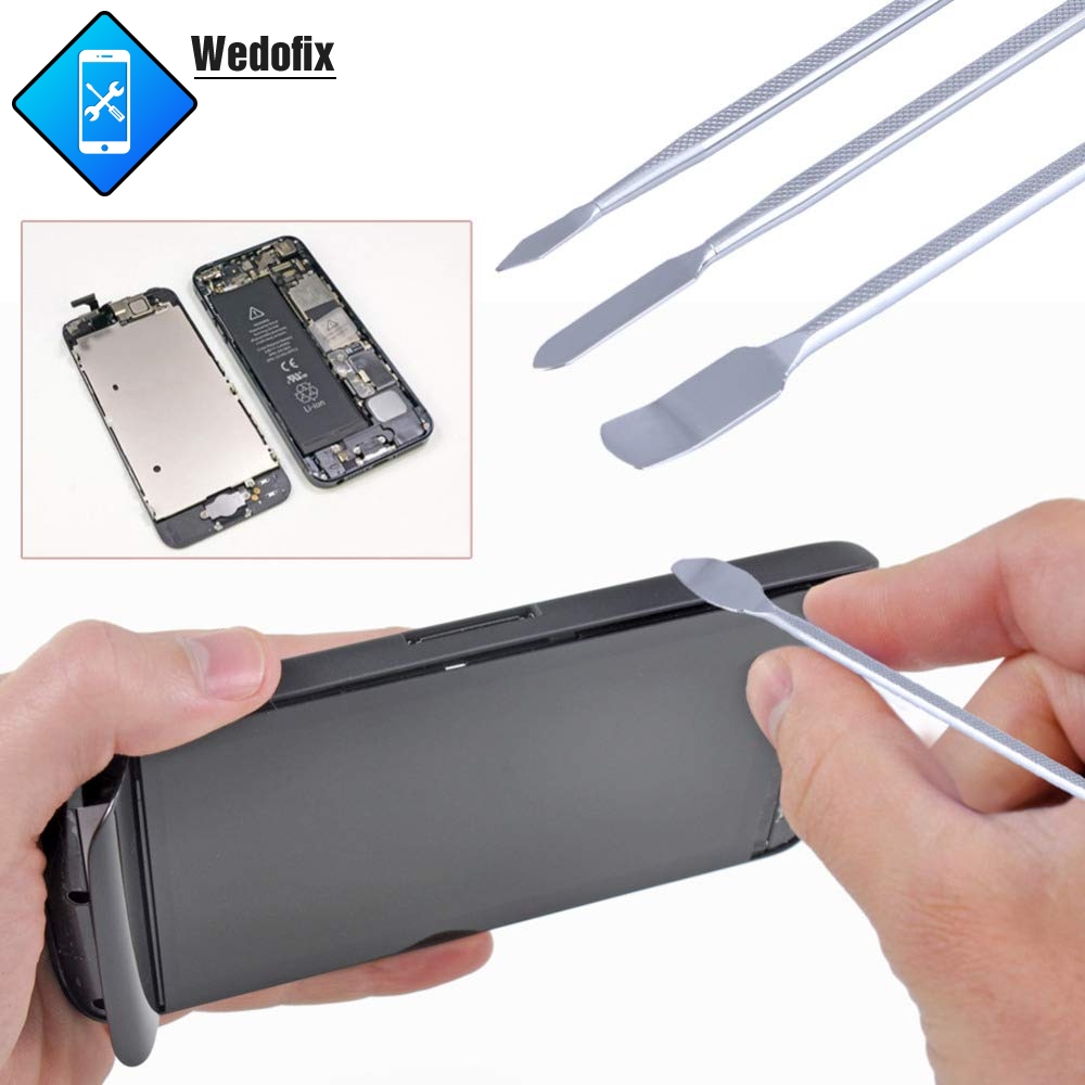 3 In 1 Stainless Steel Metal Spudger Phone Pry Opening Tool Kit for ...