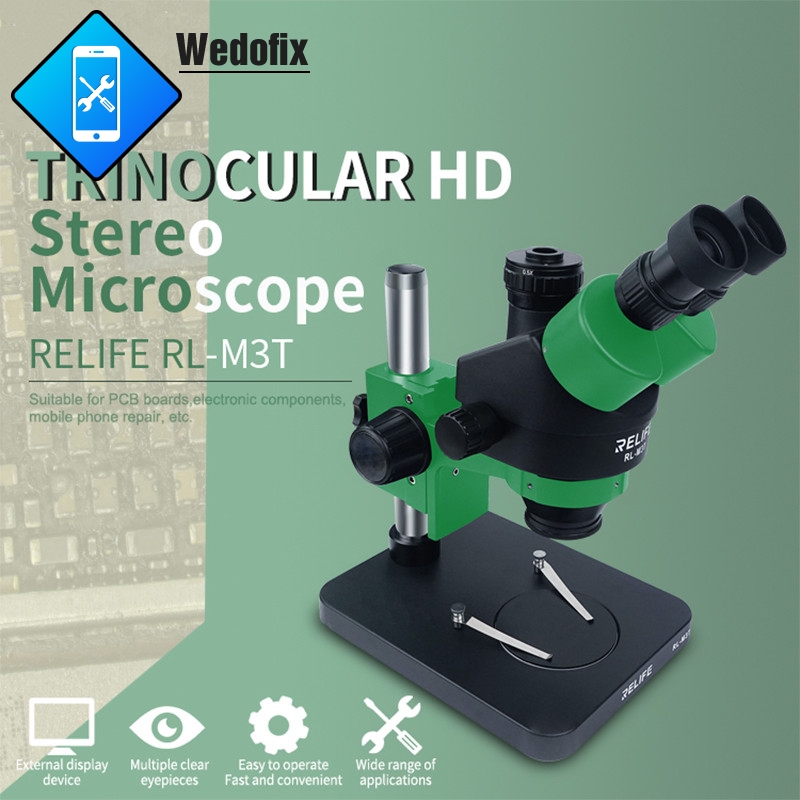 RELIFE RL-M3T Trinocular Stereo Microscope 7X-45X Zoom Super HD ...