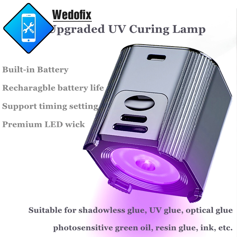 Smart UV Curing Lamp with Rechargable Battery Type-C Socket UV Glue ...