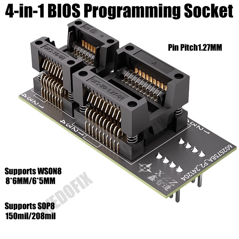 XZZ 4 in 1 BIOS Programming Socket Universal Adapter for SOP8/WSON8 ...