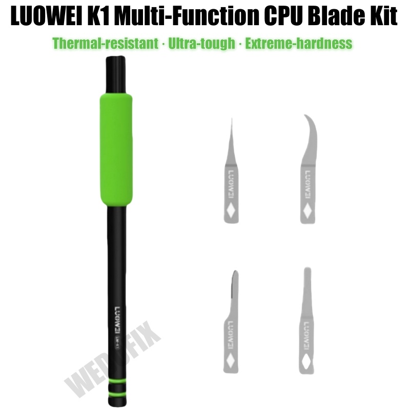 LUOWEI K1 Multi-Function Micro Blade Kit for BGA Chip Removal CPU NAND WiFi Chip Prying Remove Tools