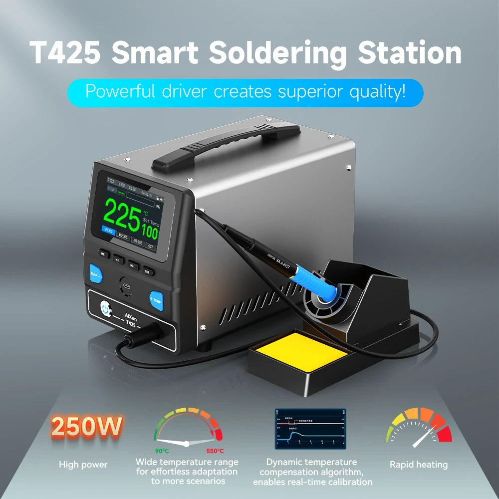 Aixun T425 250W Smart Soldering Station Indstrial Level for Micro ...