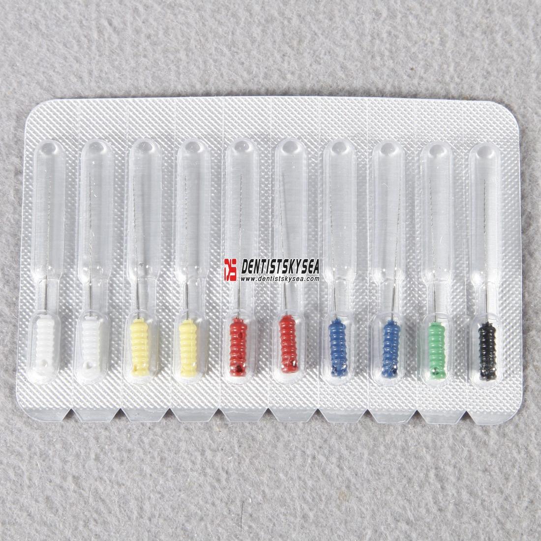 1 Pack Dental Barbed Broaches #1-6 Assorted Endodontic Root Canal File ...