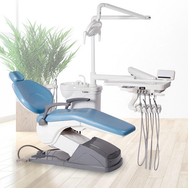 Dental Unit Chair Hard Leather Computer Controlled DC Motor +Stool Kit ...
