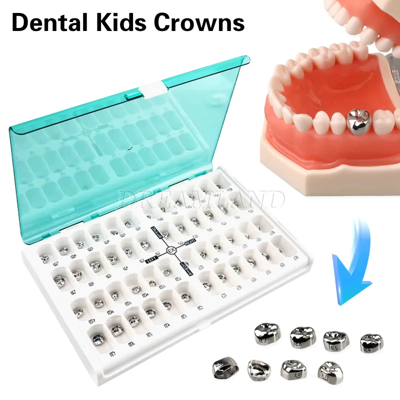 Dental Kids Primary Molar Crown Stainless Steel Pediatric Preformed ...