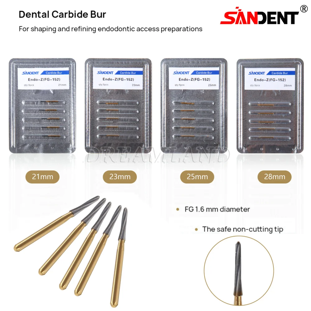 5pcs Dental Endodontic bur Tungsten Carbide Burs FG Endo-Z 152 21/25 ...
