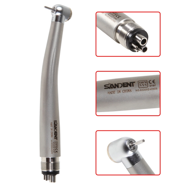 NSK Style Dental High Speed Handpiece Push Button Type 4Hole SANDENT ...