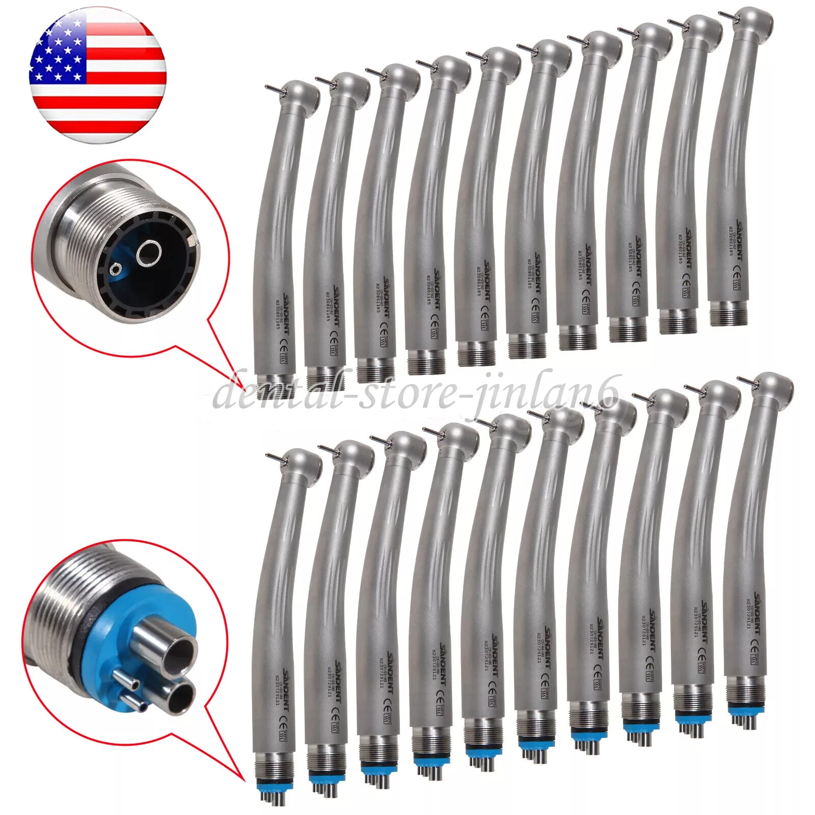 NSK Style Dental Fast High Speed Handpiece 4 Hole Top Quality