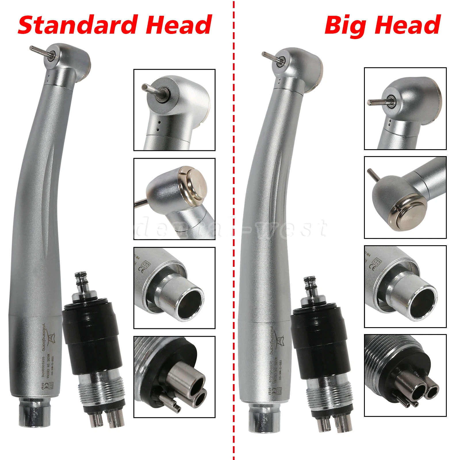 Dental High Speed Handpiece with 4 Hole Quick Coupler standard head ...