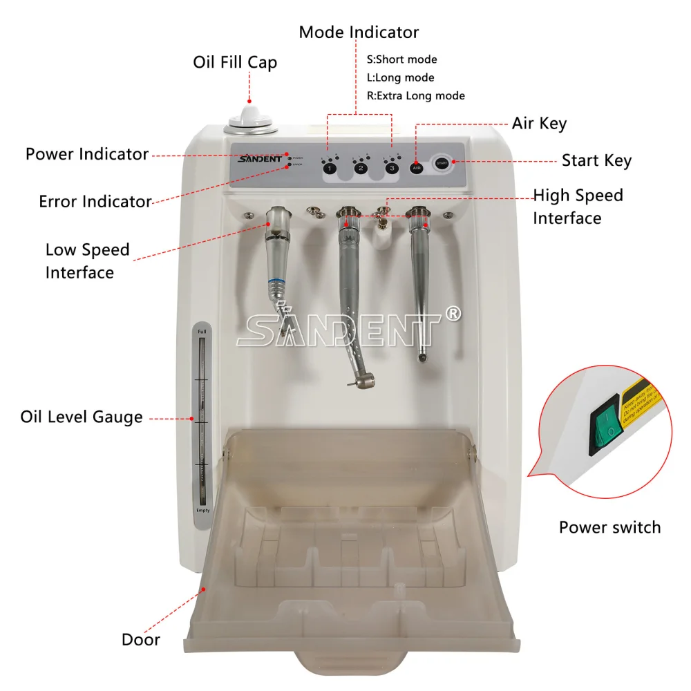 Dental Automatic Handpiece Maintenance Lubrication System Oiling ...