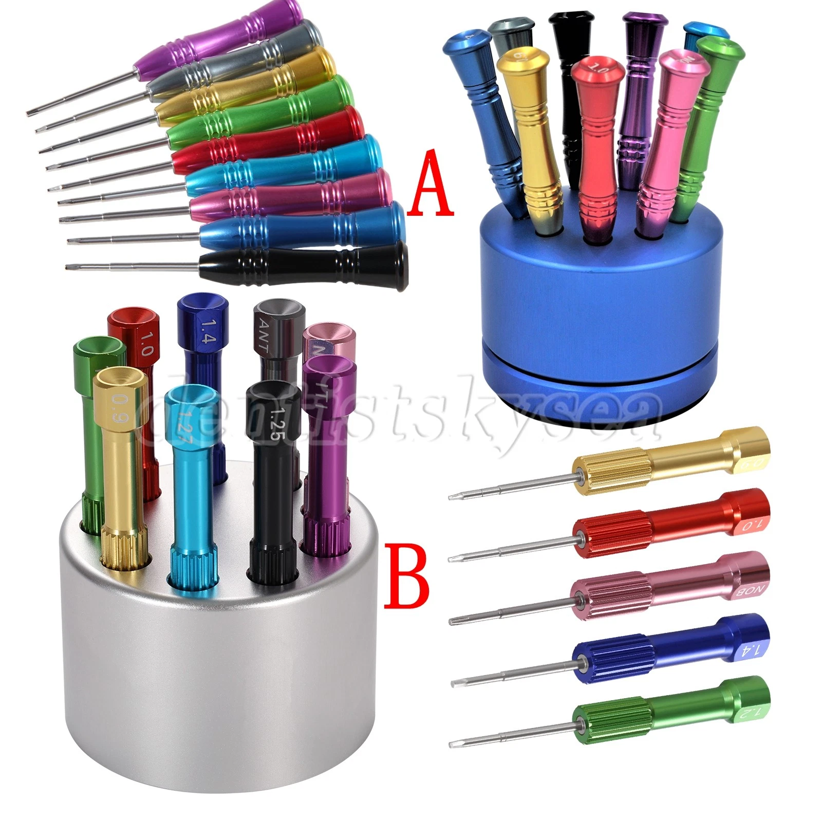 Dental Implant Screw Driver Kit 9pcs Abutment Prosthetic Drivers Set Tools