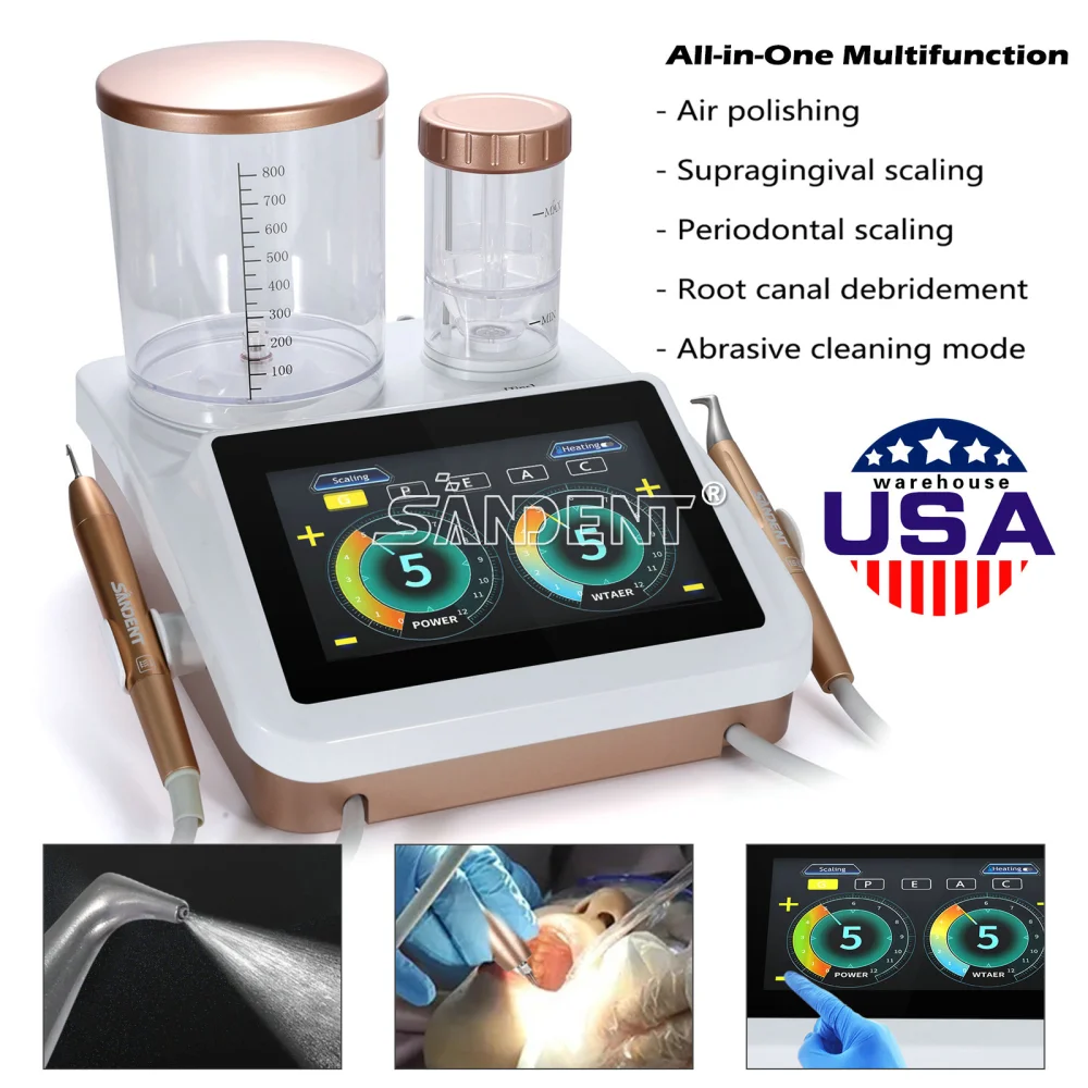 2 in 1 Dental Ultrasonic Scaler Air Polisher Sandblasting Perio Therapy ...