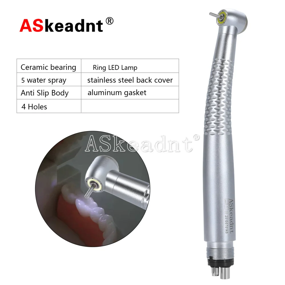Dental Ring LED High Speed Handpiece E-Generator Shadowless 5 Spray 4 ...