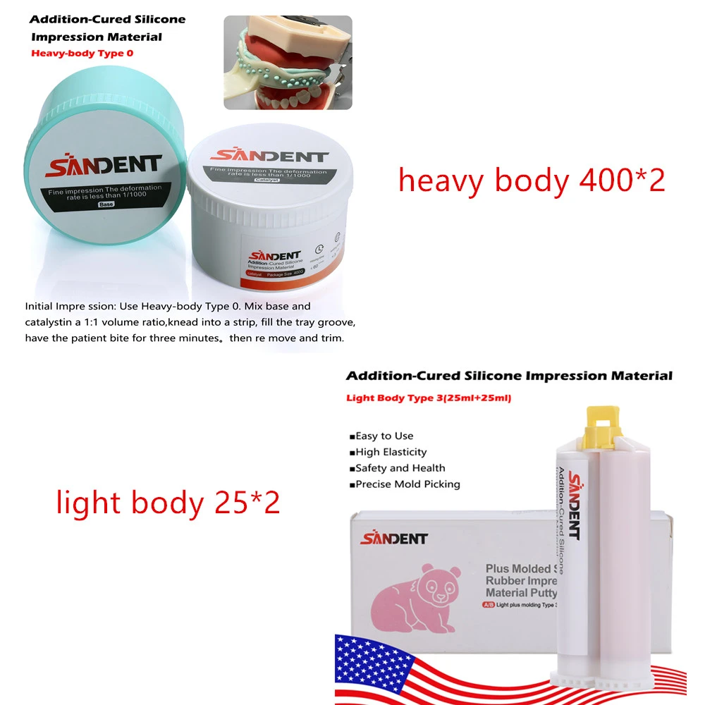 Dental Impression Material Regular Set VPS Light Body 25ml Base ...