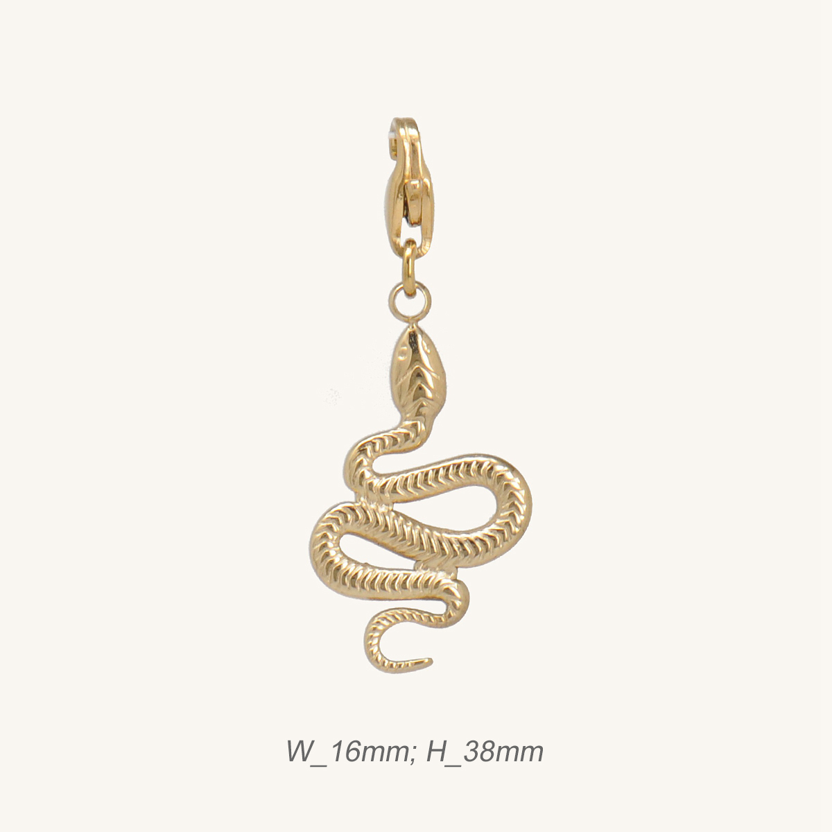 Wholesale Classic Stainless Steel Snake Pendant / Pendentif Serpent