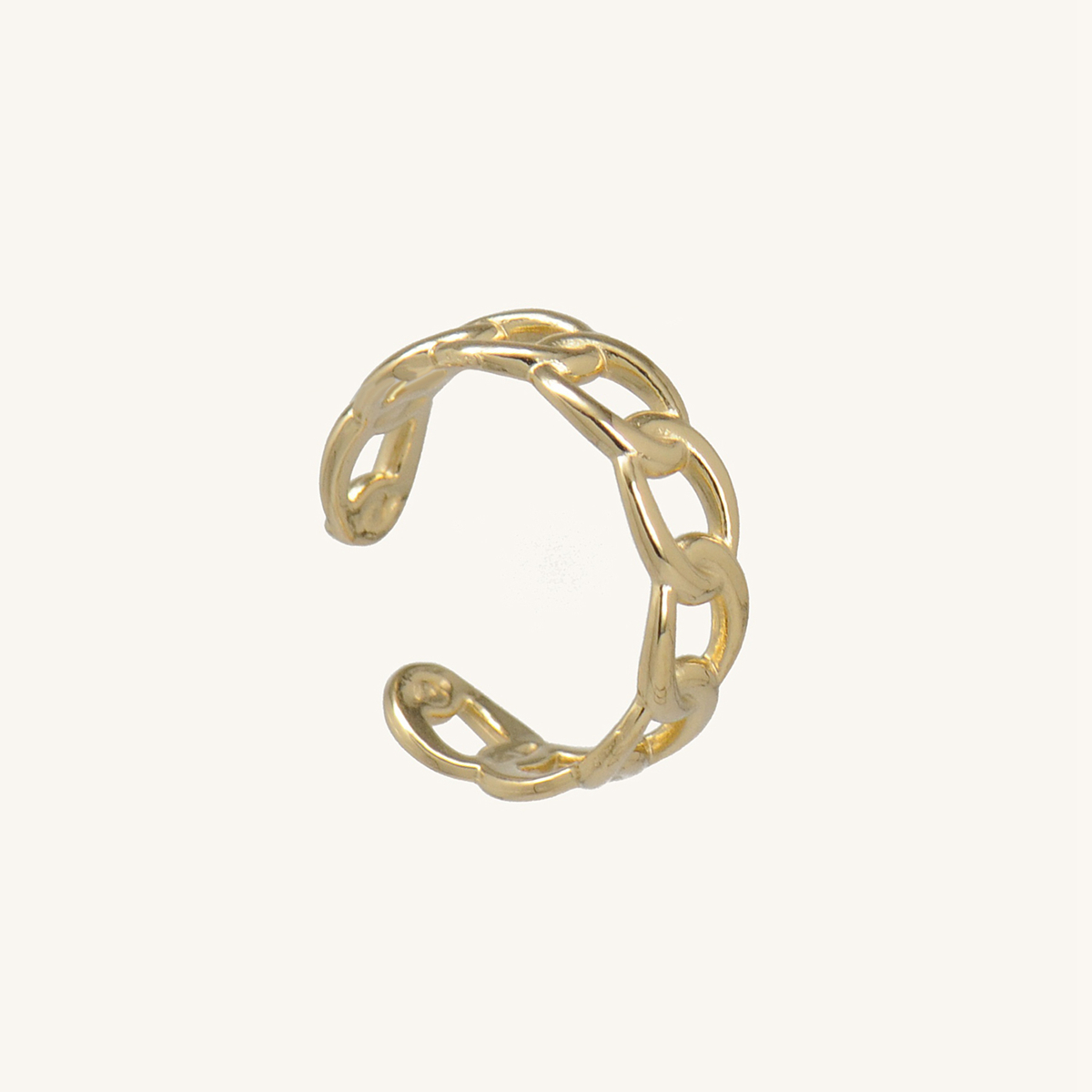 Wholesale Bold 316L Stainless Steel Circled Interlocking Ring PVD Coated