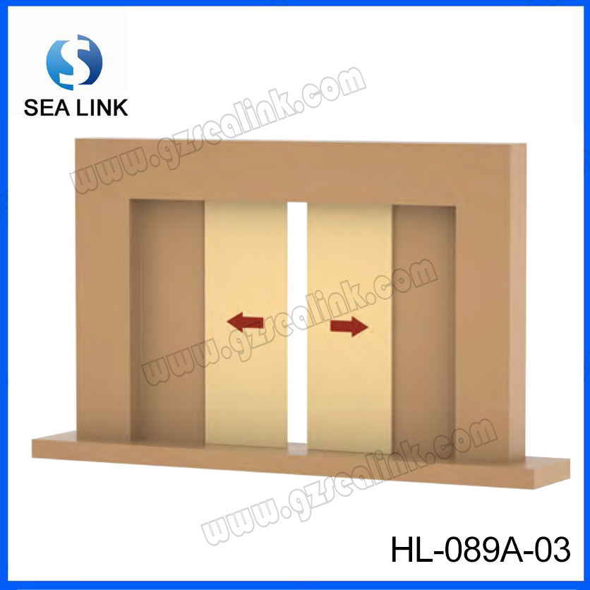 Synchronized slide bi-parting wooden door system